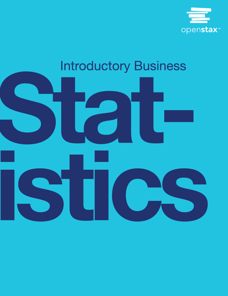 Introductory Business Statistics Textbook