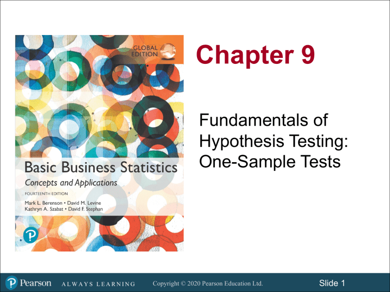 Hypothesis Testing Fundamentals: One-Sample Tests