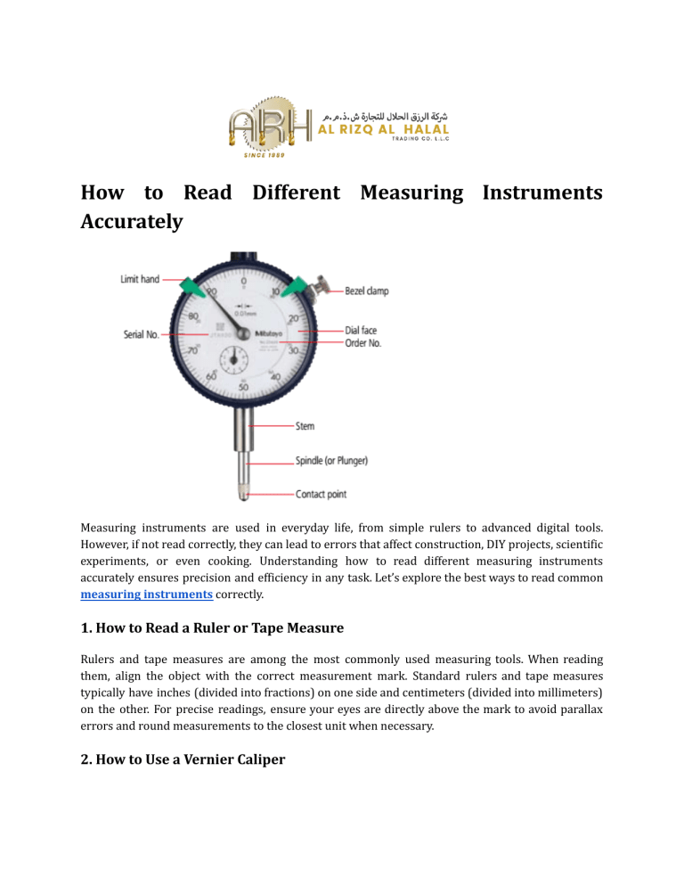 Read Measuring Instruments Accurately: A Comprehensive Guide