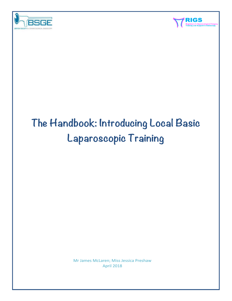 Laparoscopic Training Handbook: Local Basic Skills