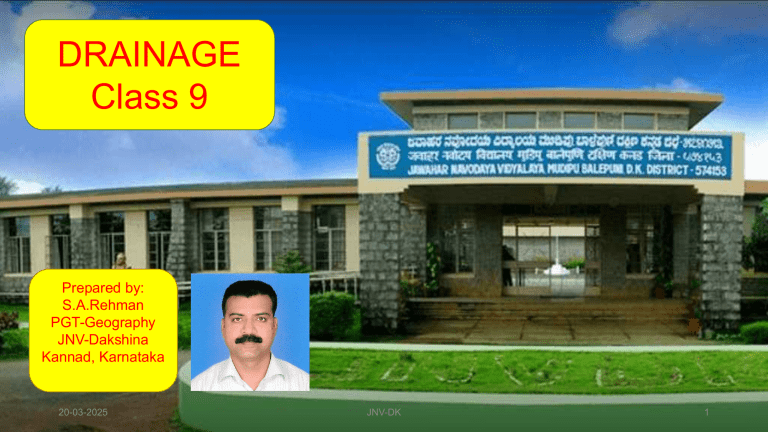 Drainage Systems in India: Class 9 Geography Presentation