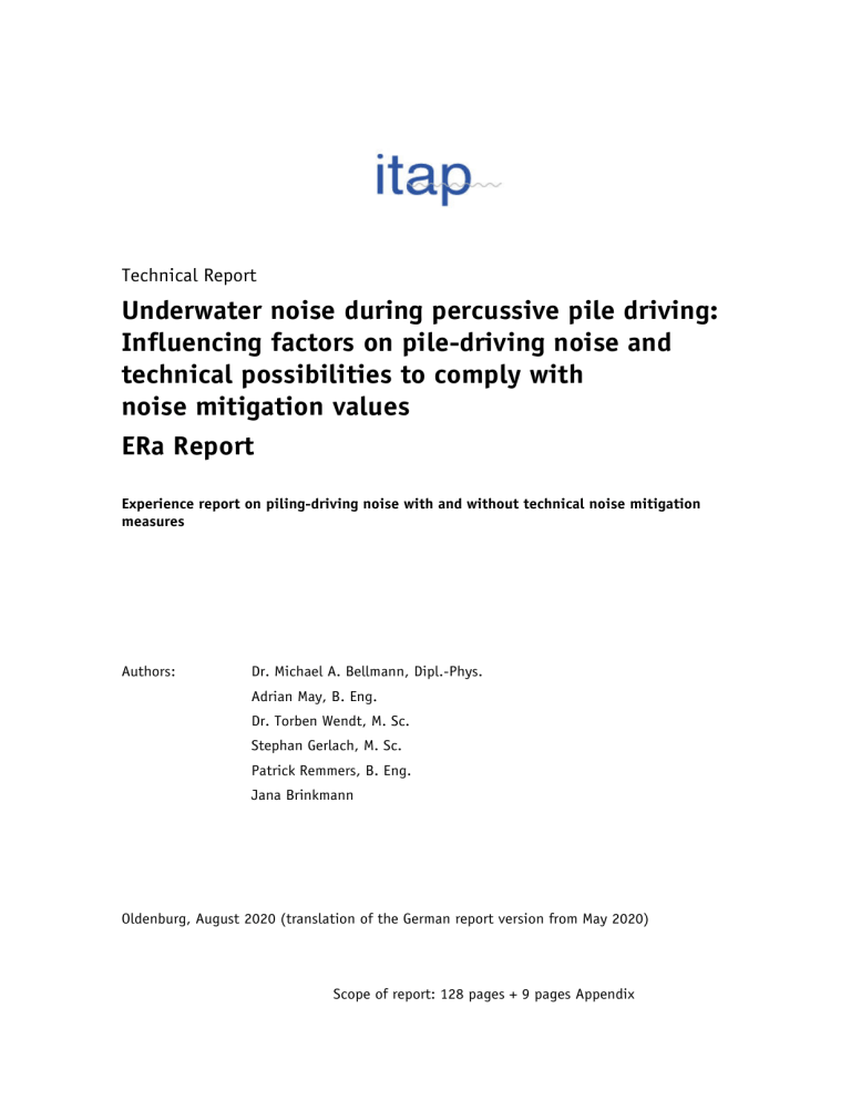 Underwater Pile Driving Noise: Mitigation & Factors