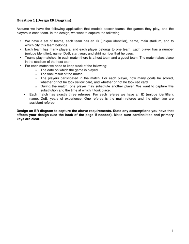 ER Diagram, Relational Model, Relational Algebra Exercises & Solutions