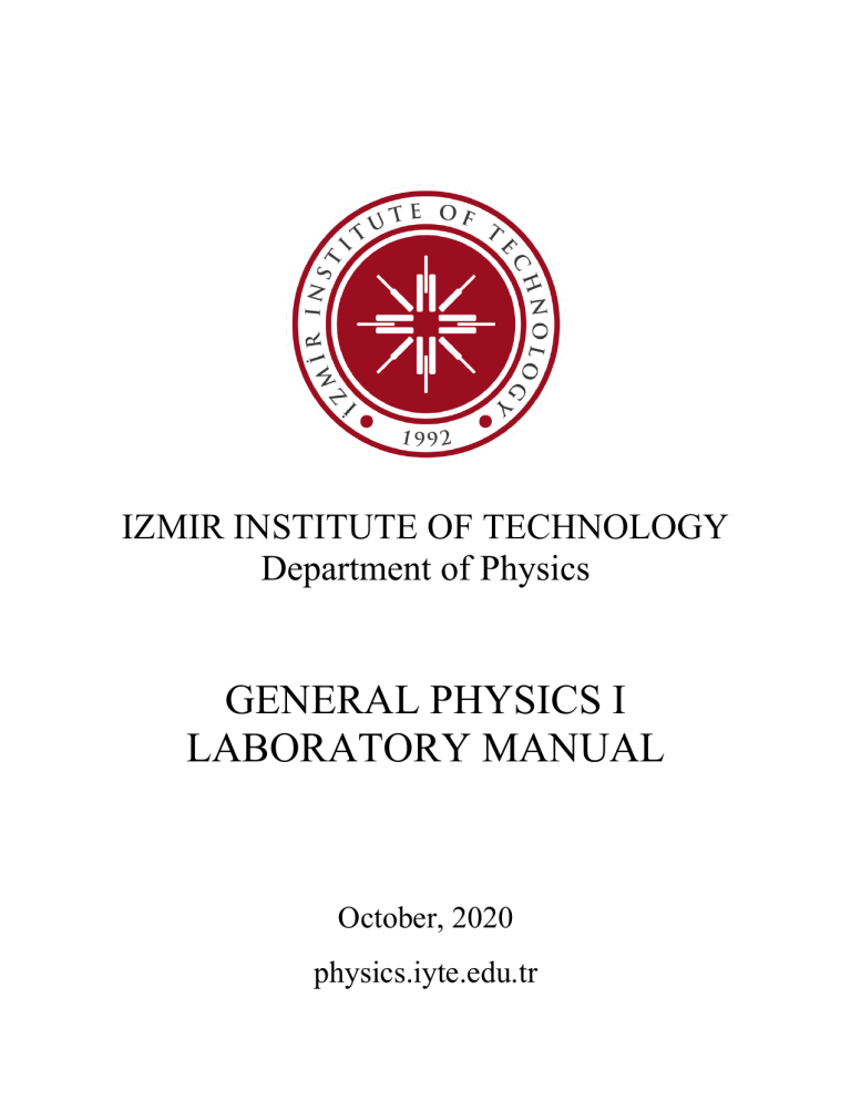 General Physics I Lab Manual - Experiments & Analysis