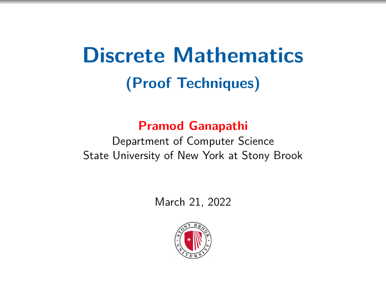 Discrete Mathematics: Proof Techniques