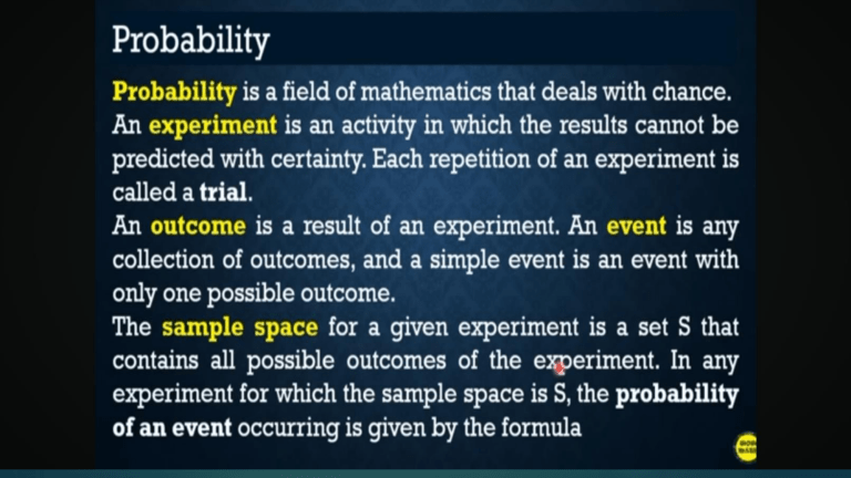 Probability Concepts: Experiments, Outcomes, and Events