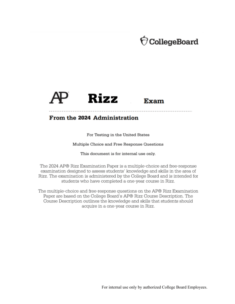 AP Rizz Exam Paper 2024: Test Your Charm Skills