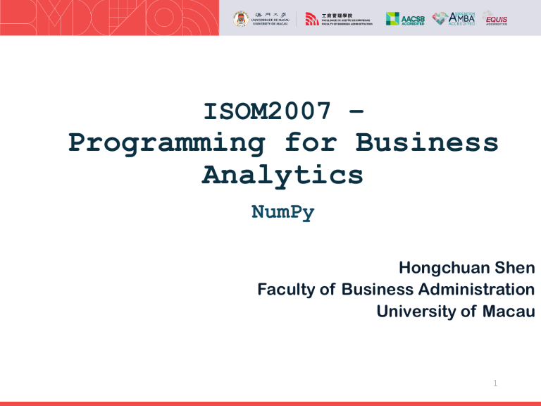 NumPy for Business Analytics: A Comprehensive Guide