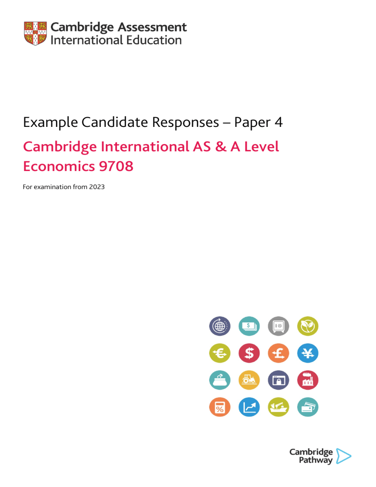 Economics 9708: Example Candidate Responses - Paper 4