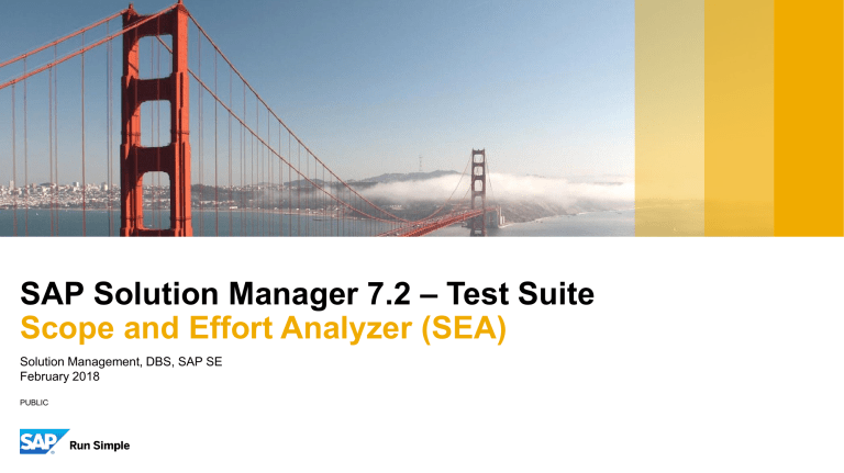 SAP Solution Manager 7.2 Test Suite: Scope and Effort Analyzer