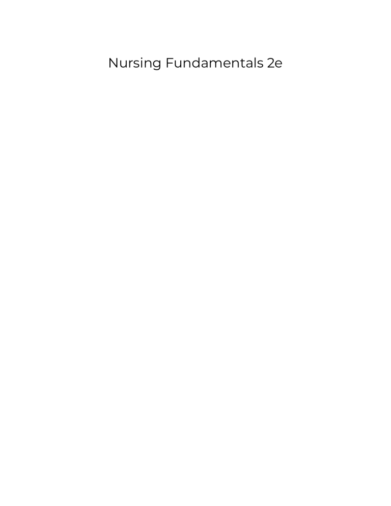 Nursing Fundamentals 2e Textbook