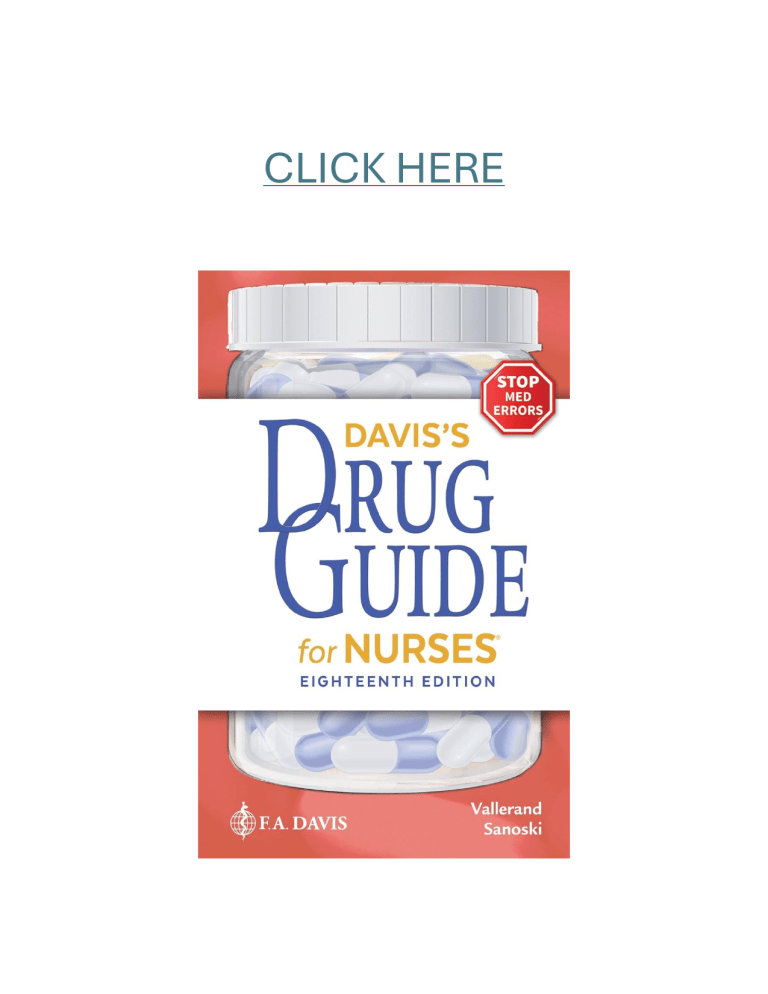 Davis's Drug Guide for Nurses, 18th Edition