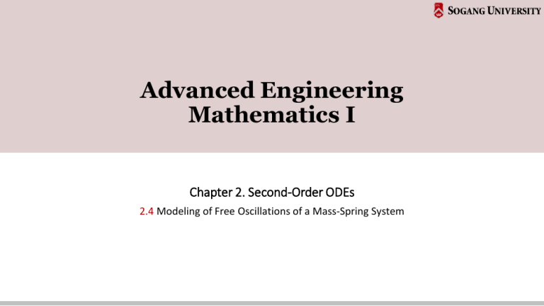 Mass-Spring System Oscillations: ODE Modeling