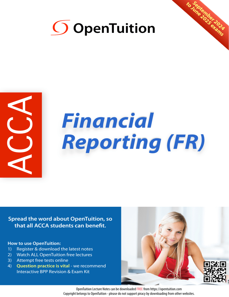 ACCA FR Financial Reporting Lecture Notes - OpenTuition