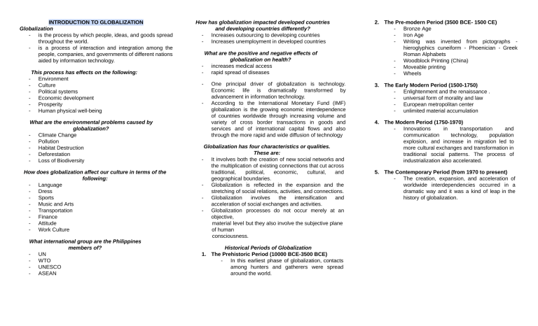 Introduction to Globalization: Definition & Dimensions