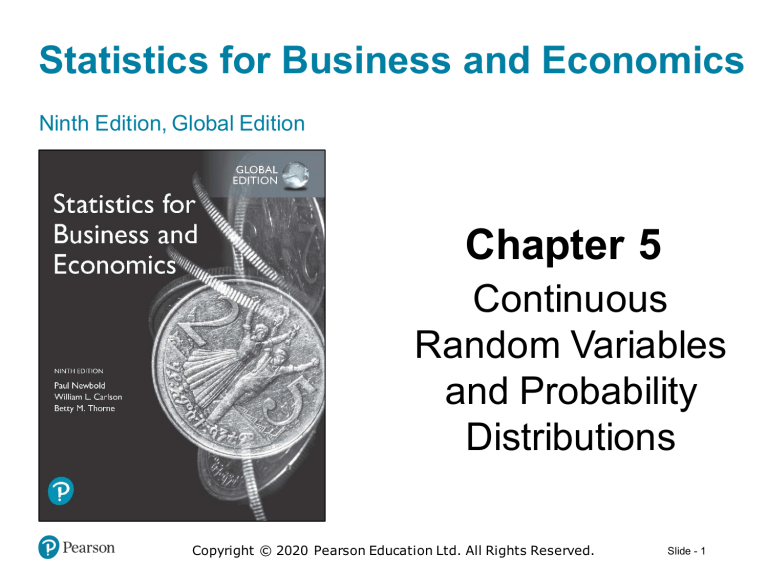 Continuous Random Variables & Probability Distributions