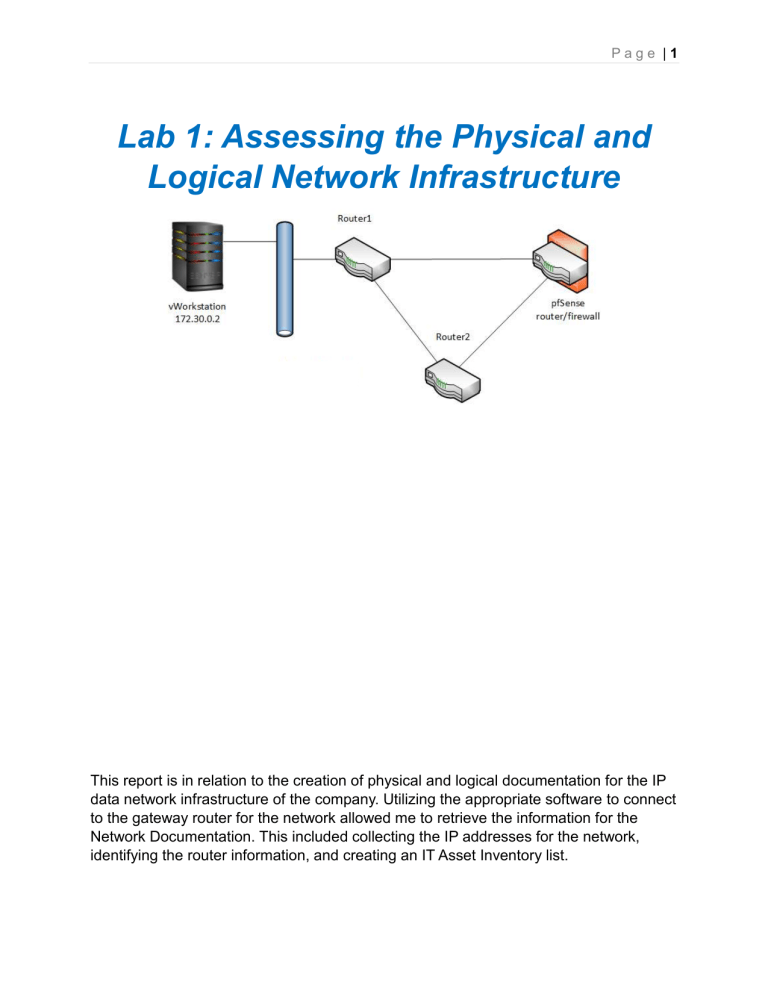 Network Infrastructure Assessment Lab Report