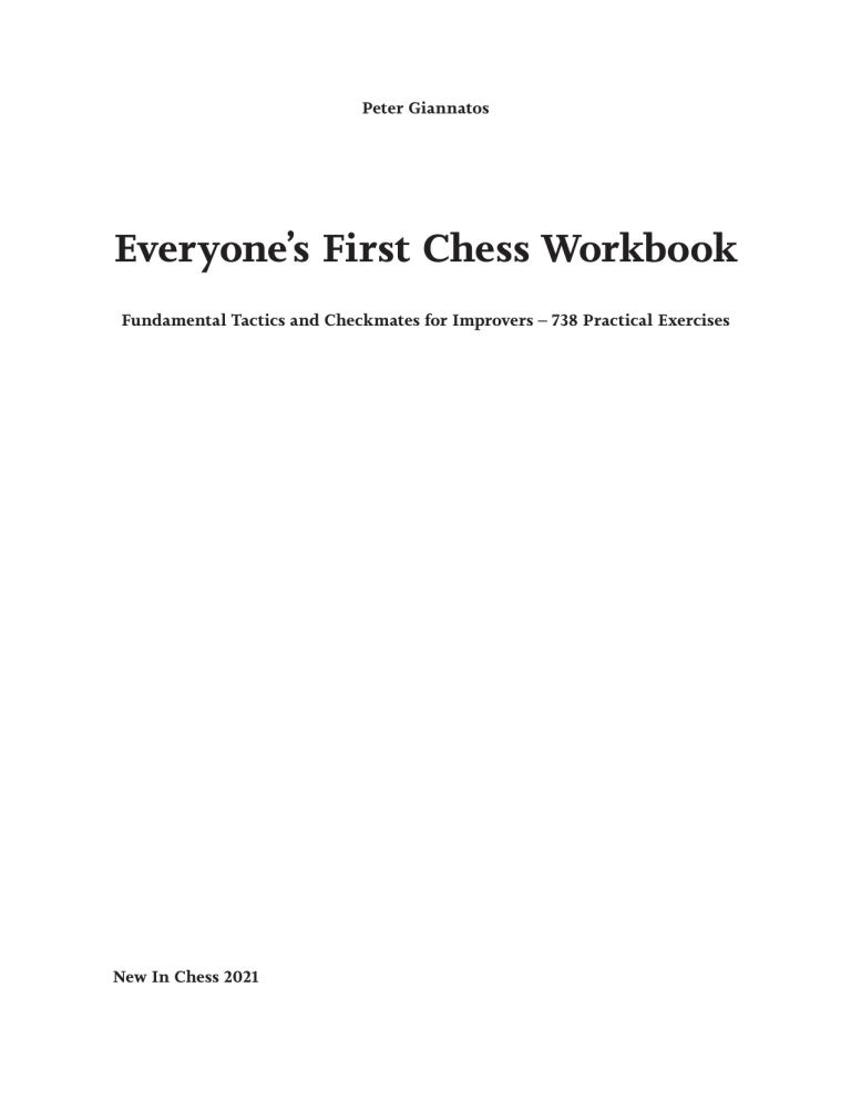 Chess Tactics Workbook: Improve Your Chess Skills