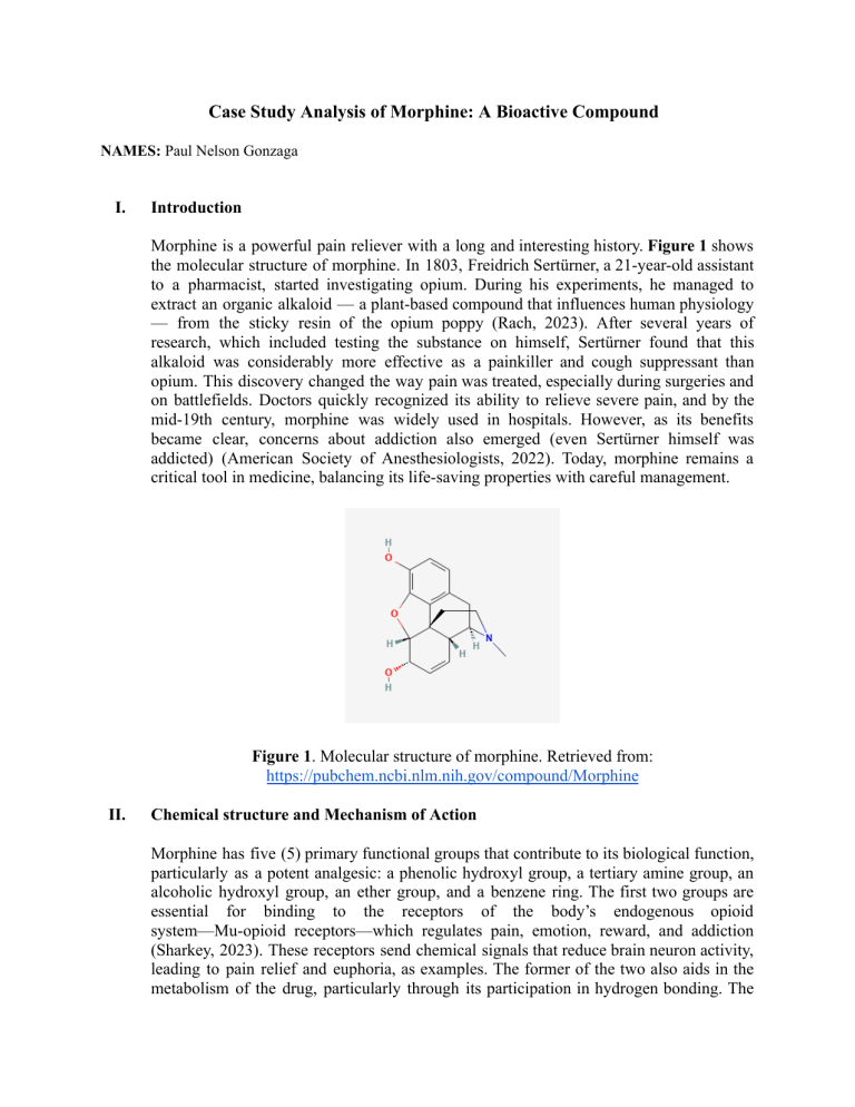 Morphine: A Bioactive Compound - Case Study Analysis