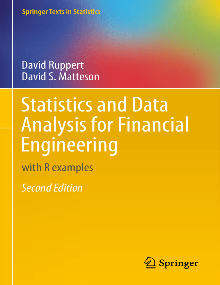 Statistics & Data Analysis for Financial Engineering