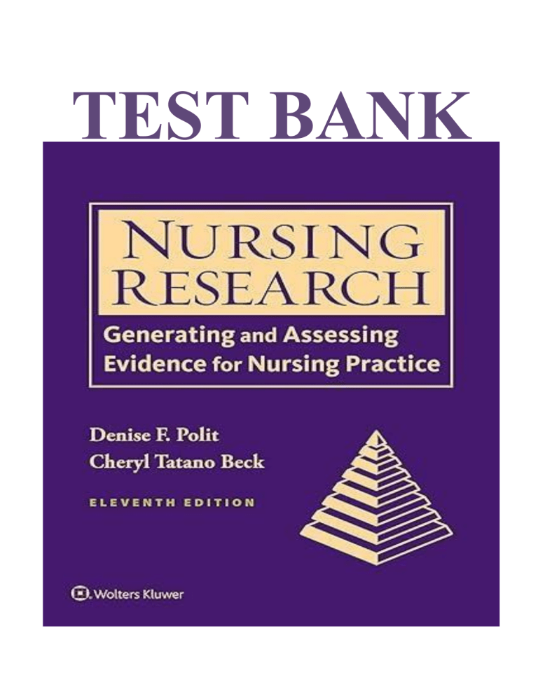 Nursing Research Test Bank: Polit & Beck, 11th Edition
