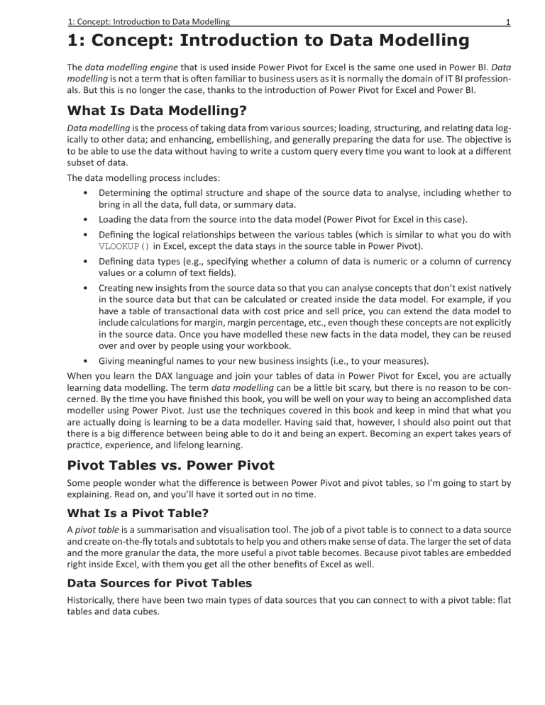 Data Modeling with Power Pivot: Introduction