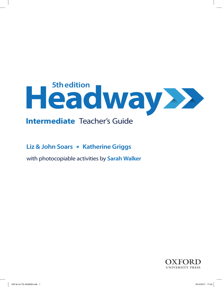 Headway Intermediate Teacher's Guide 5th Edition