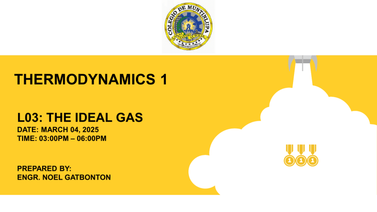 Ideal Gas Law: Thermodynamics Presentation