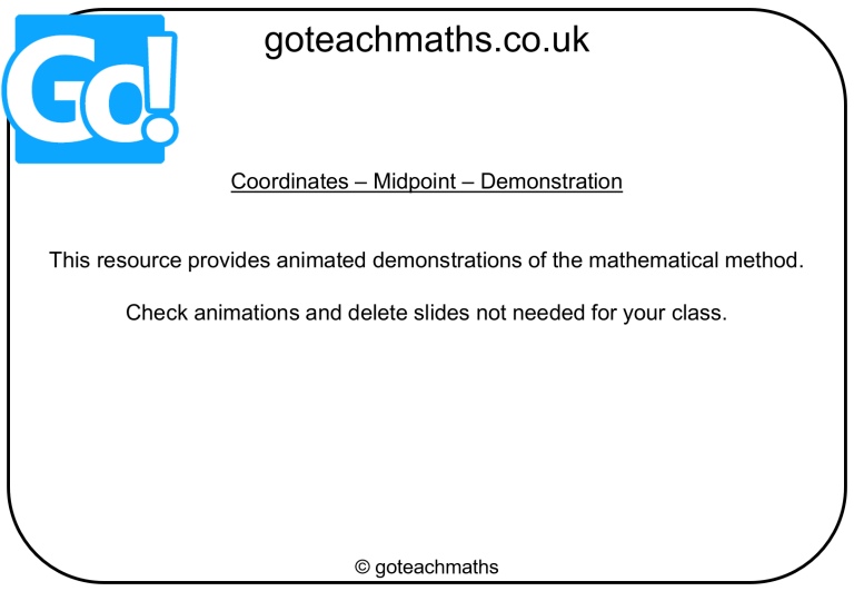 Midpoint Formula: Coordinate Geometry Presentation