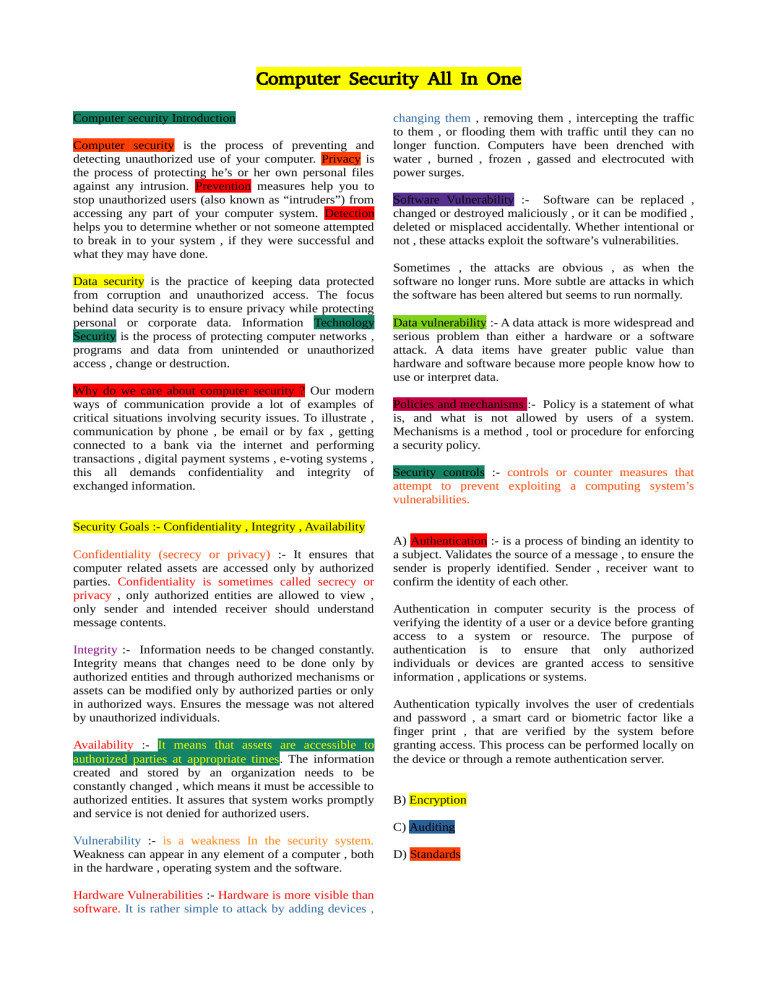 Computer Security Fundamentals: Threats, Attacks, and Goals
