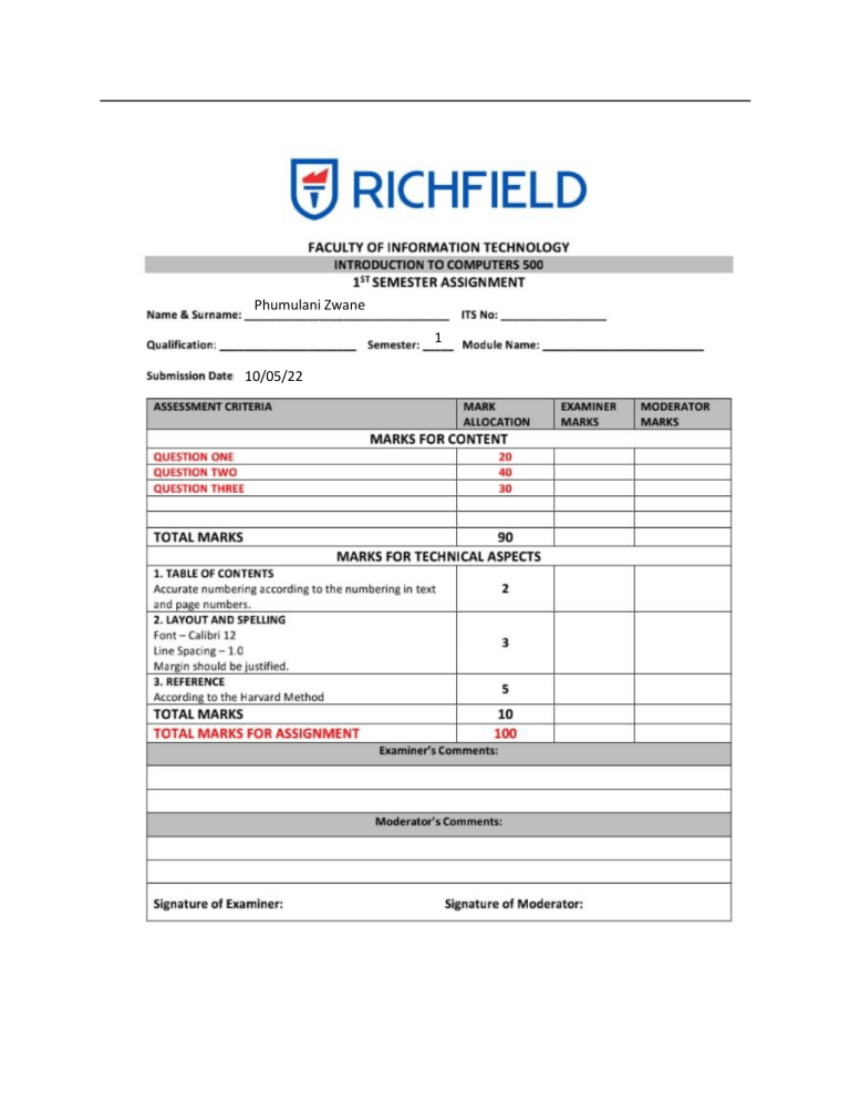 Computer Science Assignment: Deadlock, Green Computing