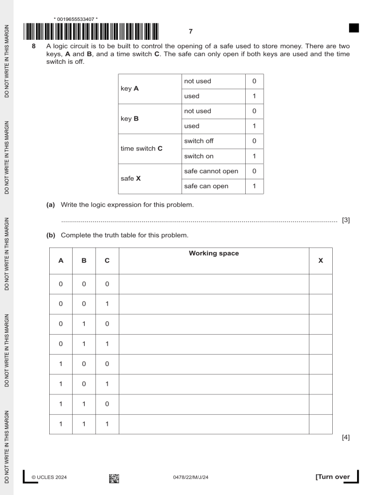 Logic Circuits & SQL Exam Paper