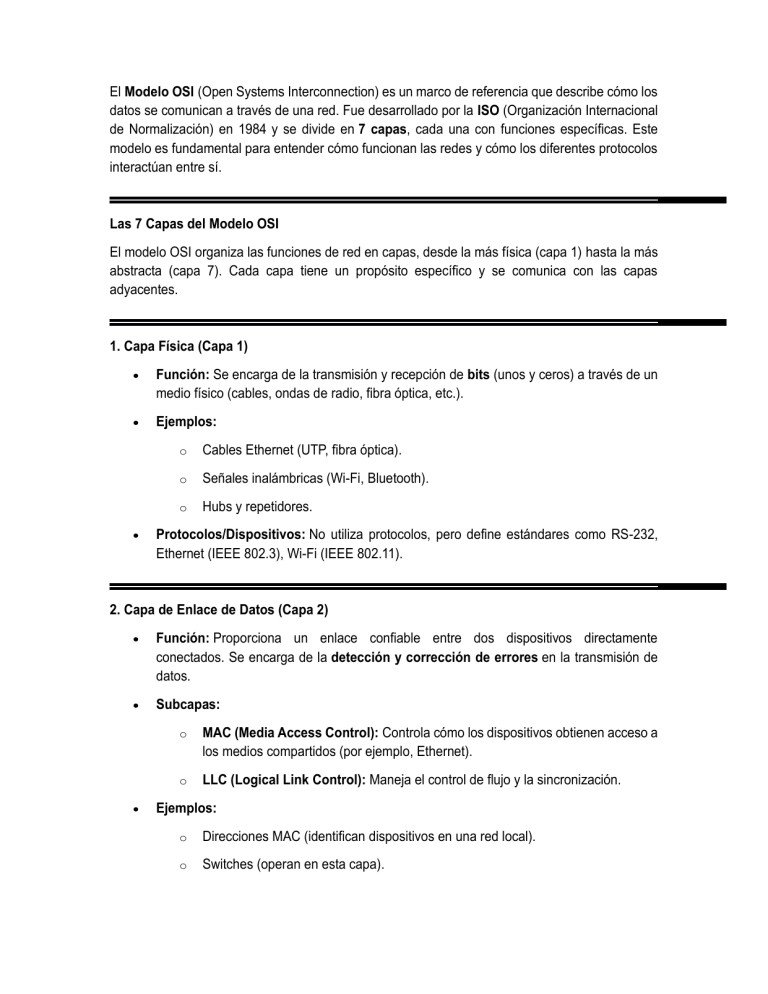 Modelo OSI Explicado: Capas, Protocolos y RADIUS