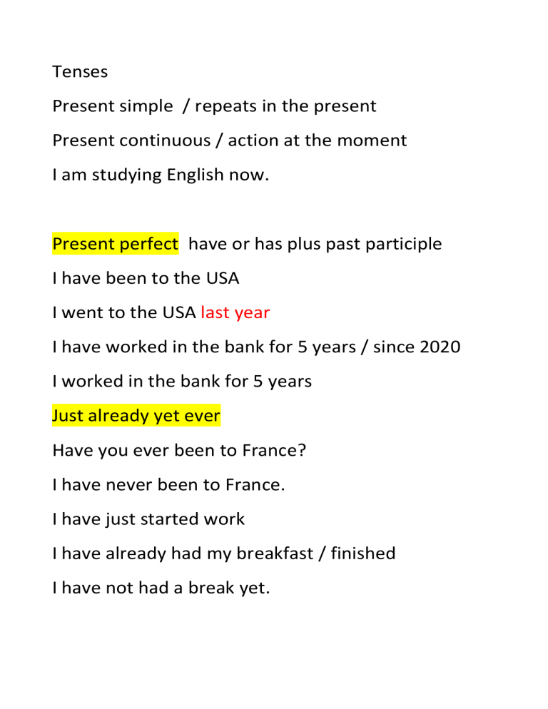 English Tenses: A Grammar Guide