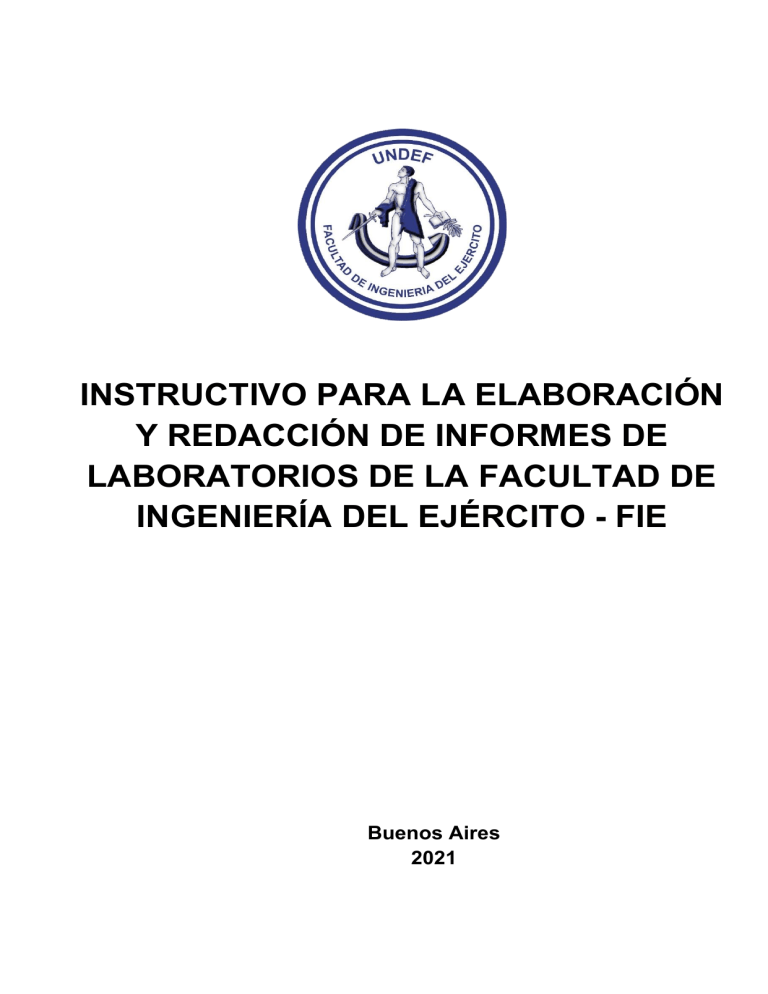 Instructivo de redacción de Informes de Laboratorios 2021