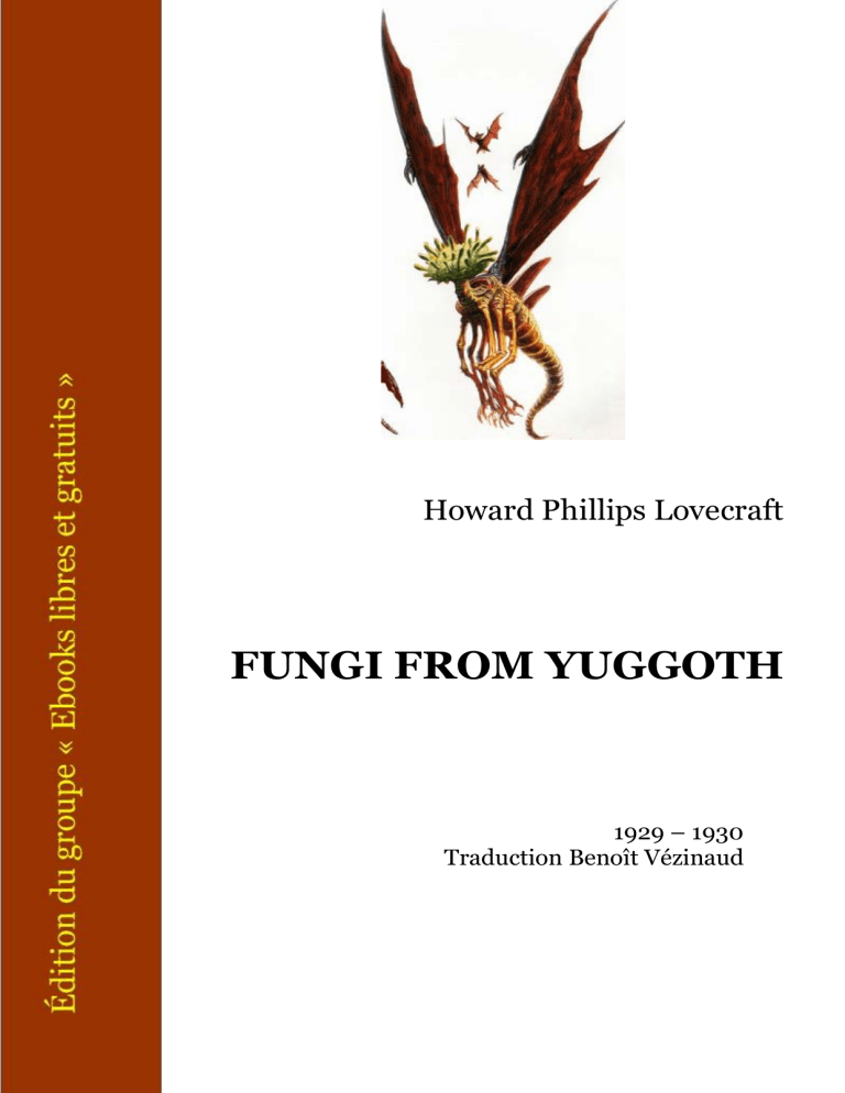 Fungi From Yuggoth : Recueil de poésie de Lovecraft