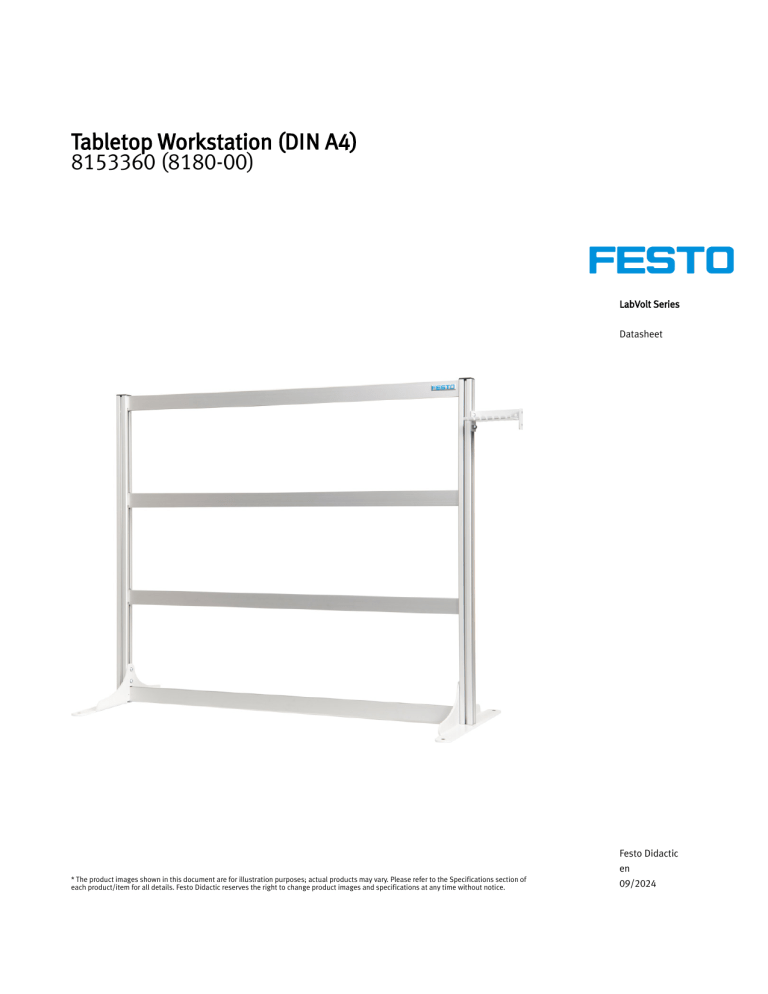 Tabletop Workstation DIN A4 Datasheet - LabVolt Series