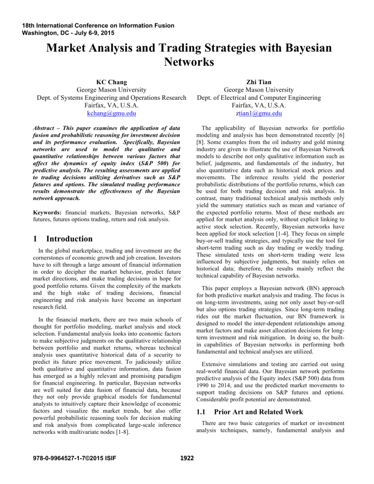 Bayesian Networks for Market Analysis & Trading Strategies