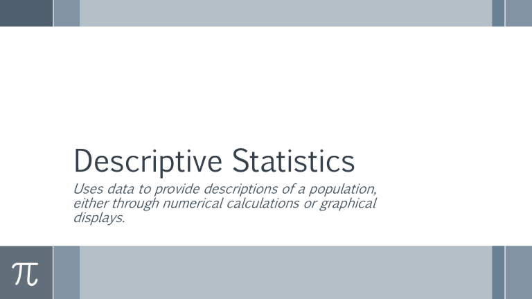 Descriptive Statistics & Sampling Methods Presentation