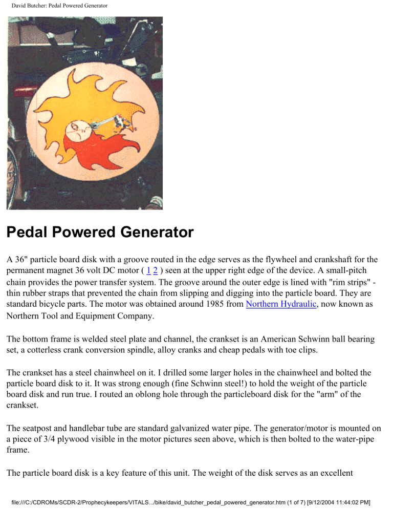 Pedal Powered Generator: DIY Energy Solution