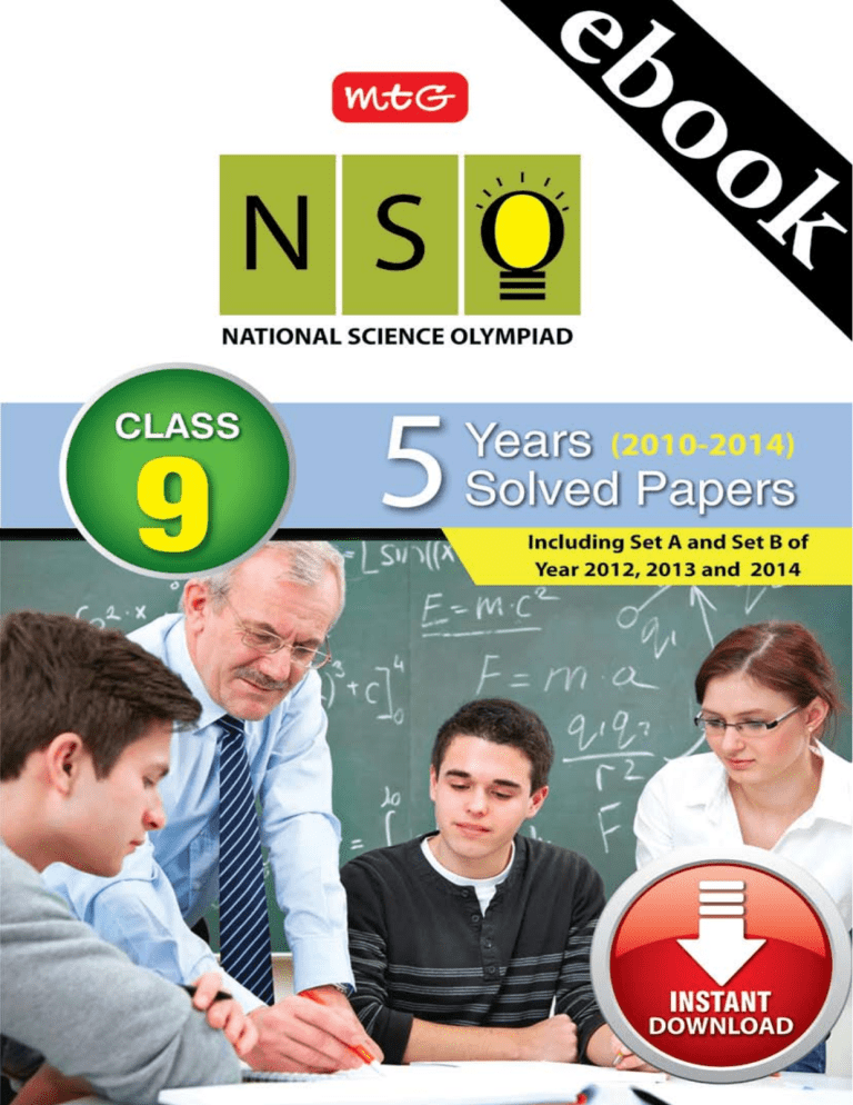 Class 9 NSO Solved Papers (2010-2014) | Science Olympiad