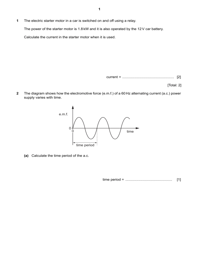 Electricity & Circuits Exam: Calculations & Components