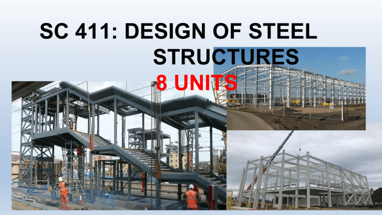 Steel Structures Design: Course Outline SC 411