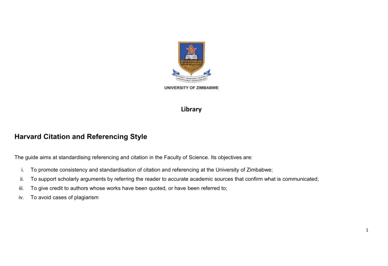Harvard Citation Guide - University of Zimbabwe