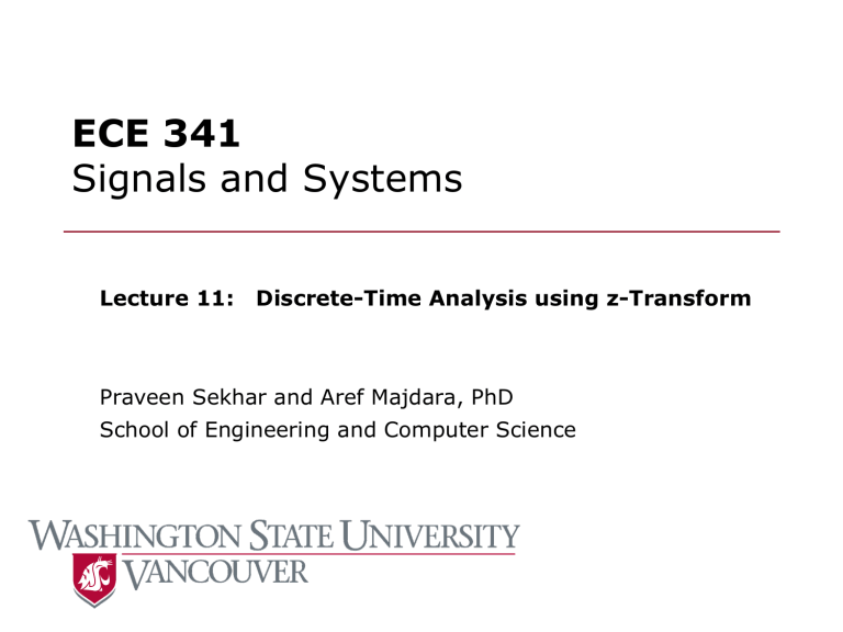 z-Transform Analysis: Signals and Systems Lecture