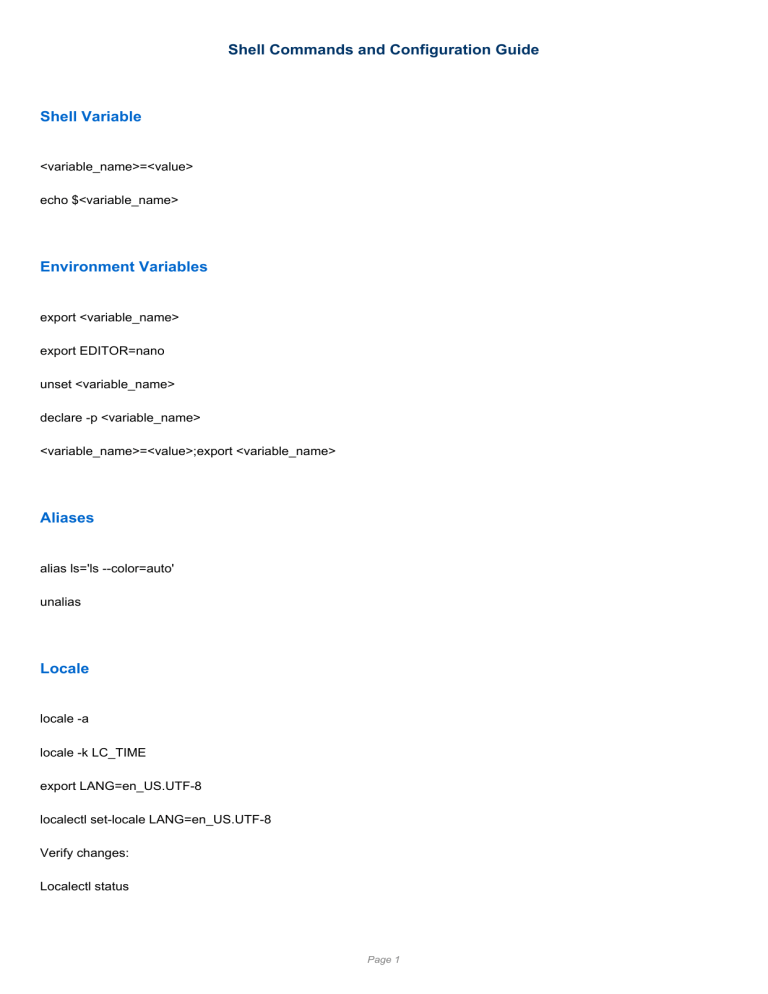 Shell Commands And Configuration Guide 2982