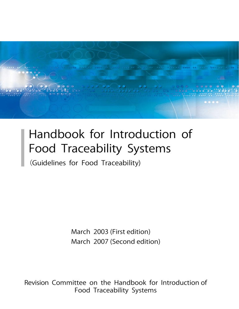 Food Traceability Systems Handbook
