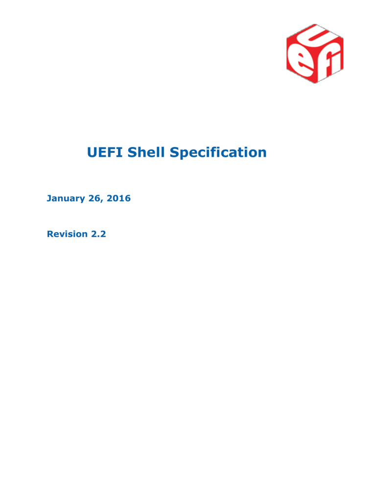 UEFI Shell Specification Rev 2.2