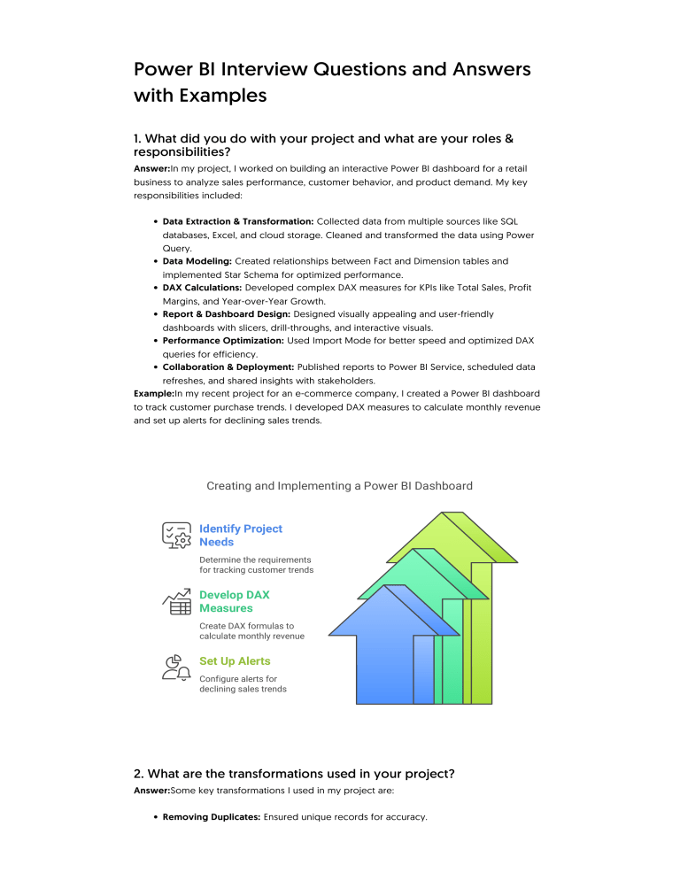Power BI Interview Questions & Answers with Examples