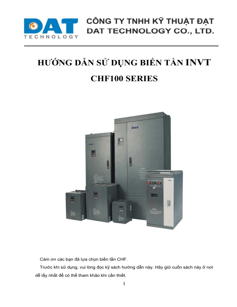 INVT CHF100 Series Inverter User Manual